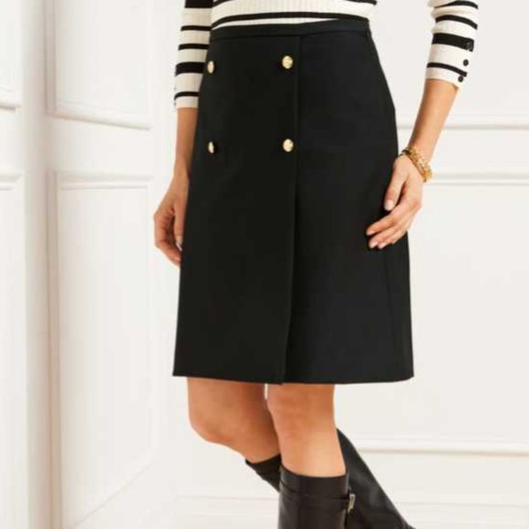 Talbots | Skirts | New Talbots Aline Faux Wrap Button Detail Skirt 2 ...